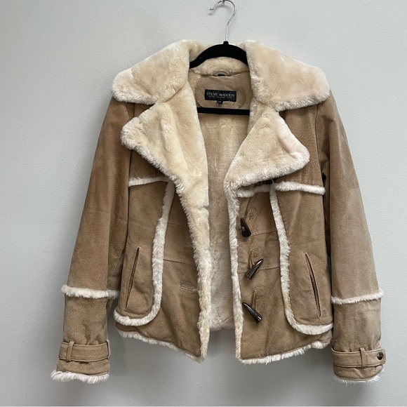 Steve Madden | Jackets & Coats | Vintage Steve Madden Tan Leather Faux ...